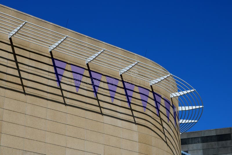 Modern Architectural Feature on Museum Building Stock Image - Image of ...
