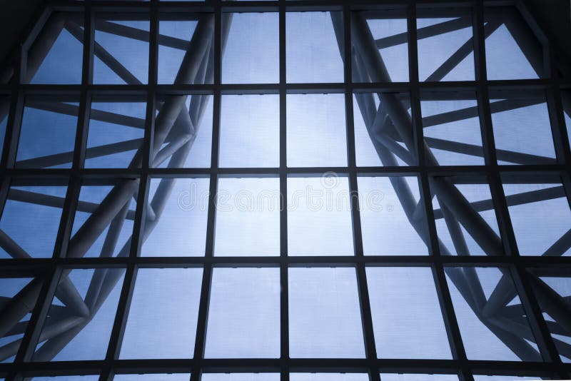 Modern Architectural Glass Window Stock Photo - Image of mesh, facade ...