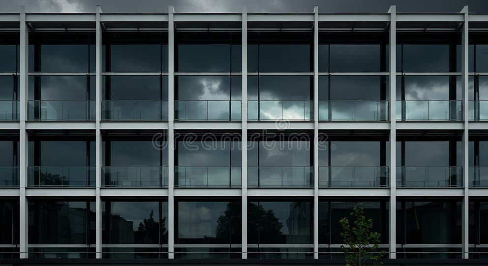 Modern Architectural Grid Design - Glass Facade and Urban Structure ...