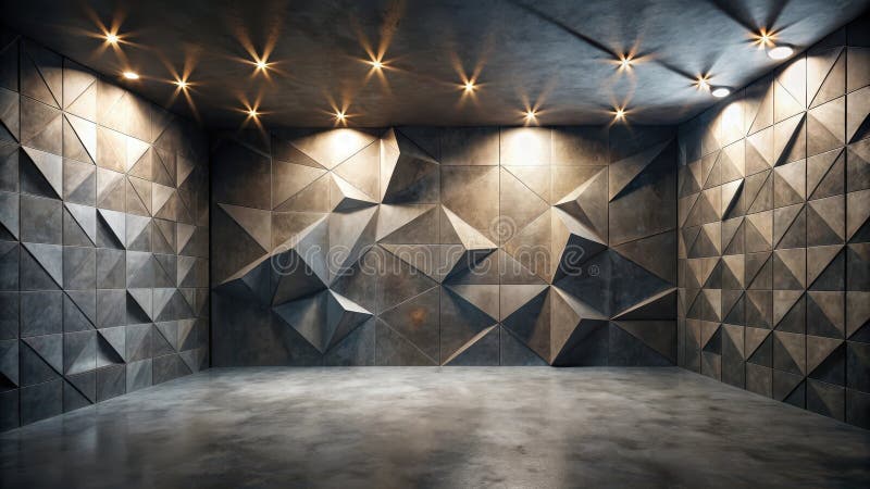Modern Architectural Interior Design with Geometric Wall Panels and ...