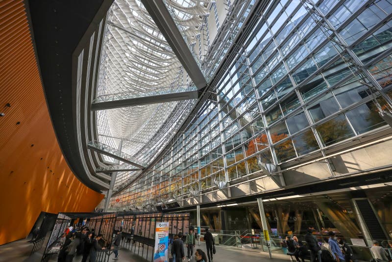 Modern Architectural Interior Featuring Grand Arched Windows, Yurakucho ...
