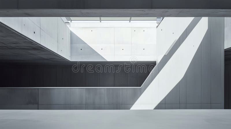 Modern Architectural Interior Featuring a Minimalist Design with Sleek ...