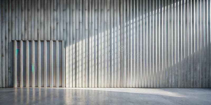 Modern Architectural Interior with Linear Wall Paneling and Subtle ...