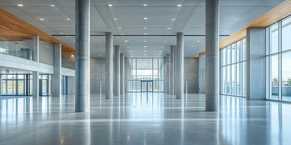 Modern Architectural Interior with Spacious Layout and Natural Light ...