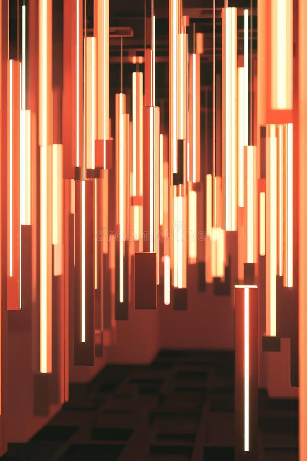 Modern Architectural Light Installation, an Abstract Urban Illumination ...