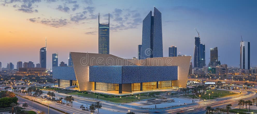 Modern Architectural Marvel Amidst Skyline of Towering Structures in ...