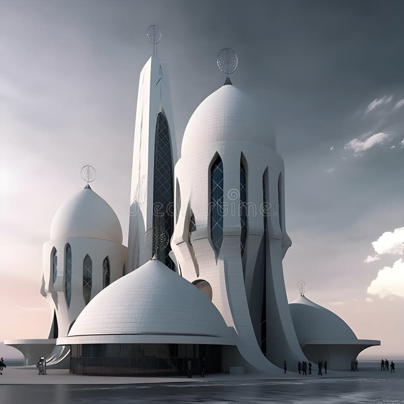 Modern Architectural Marvel, 3d Render of a Building Against a Blue Sky ...