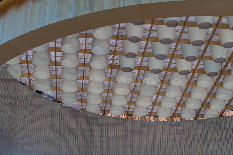 A Modern Architectural Marvel with a Starry Night Ceiling Design, Sleek ...