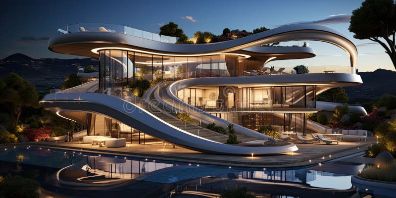 Modern Architectural Masterpiece with an Emphasis on Functionalism, AI ...