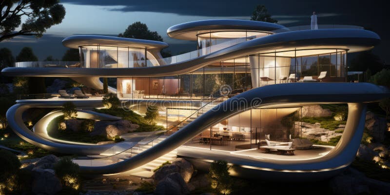 Modern Architectural Masterpiece with an Emphasis on Functionalism, AI ...