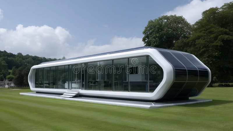 Modern Architectural Masterpiece in a Serene Landscape Featuring Sleek ...