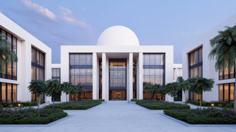 Modern Architectural Masterpiece: Stunning White Office Complex with ...