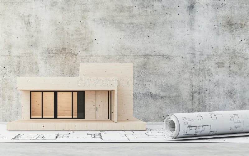 Modern Architectural Model Showcasing Clean Lines and Minimalistic ...