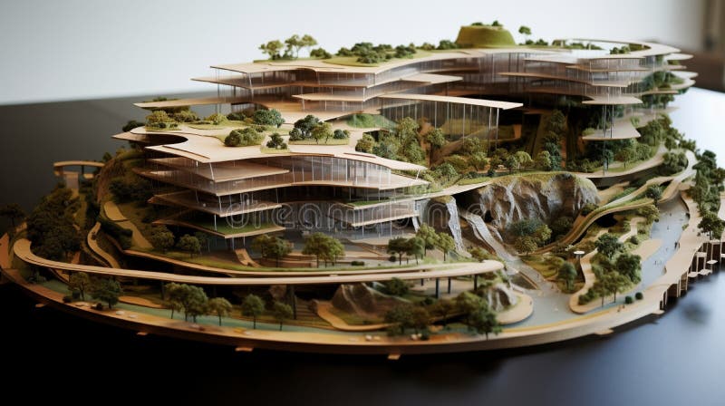A Modern Architectural Model of a Sustainable, Eco-friendly Corporate ...