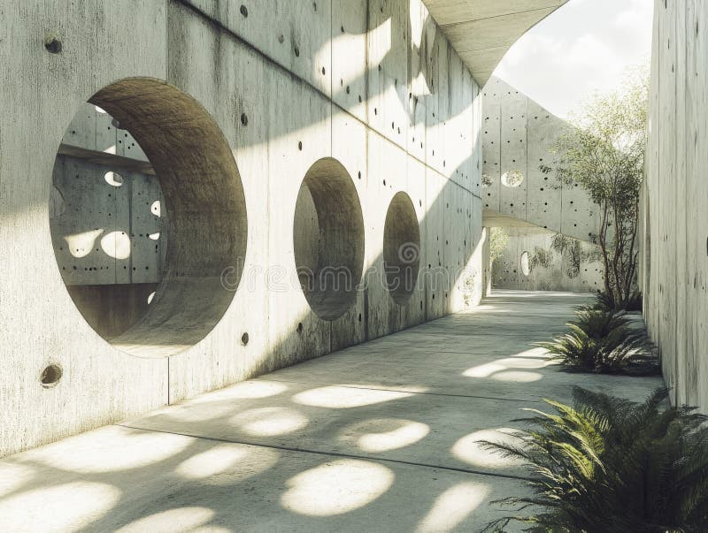 Modern Architectural Pathway Stock Image - Image of complex, floor ...