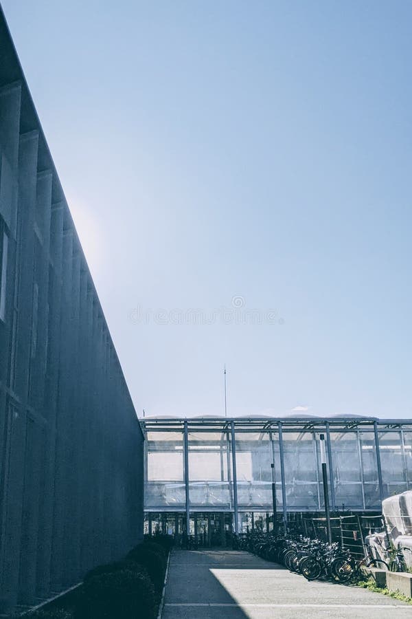 Modern Architectural Photography on a Bright Sunny Day with Cycle ...