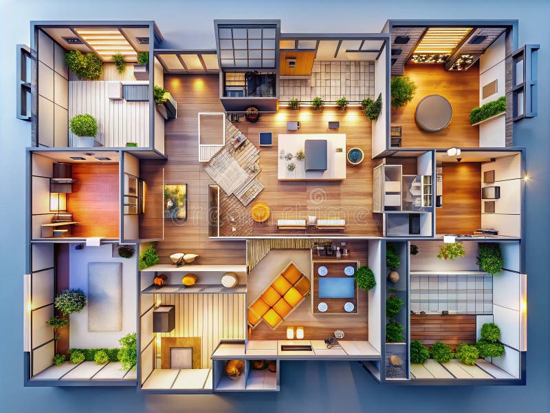 Modern Architectural Plan Detailed Floor Layout Innovative Space Design ...