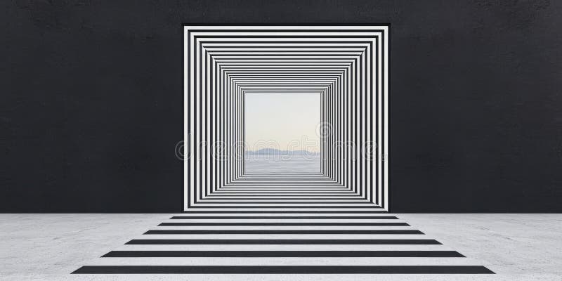 A Modern Architectural Scene Featuring Geometric Lines that Create a ...