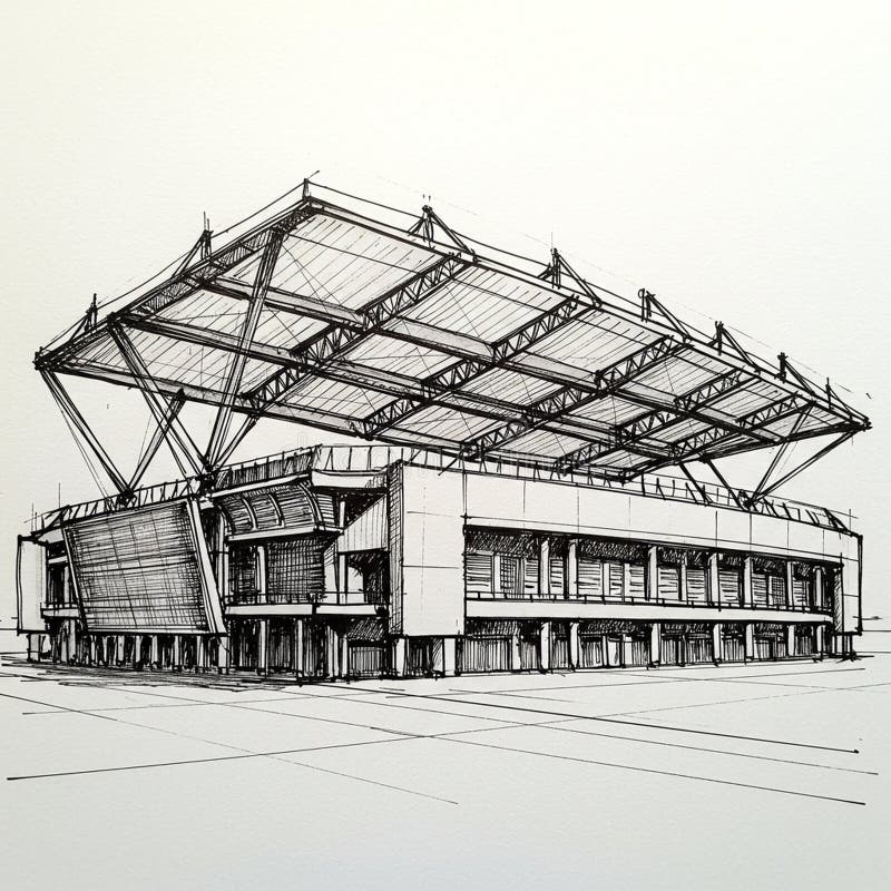 Prominent Cantilevered Roof Stock Illustrations – 14 Prominent ...