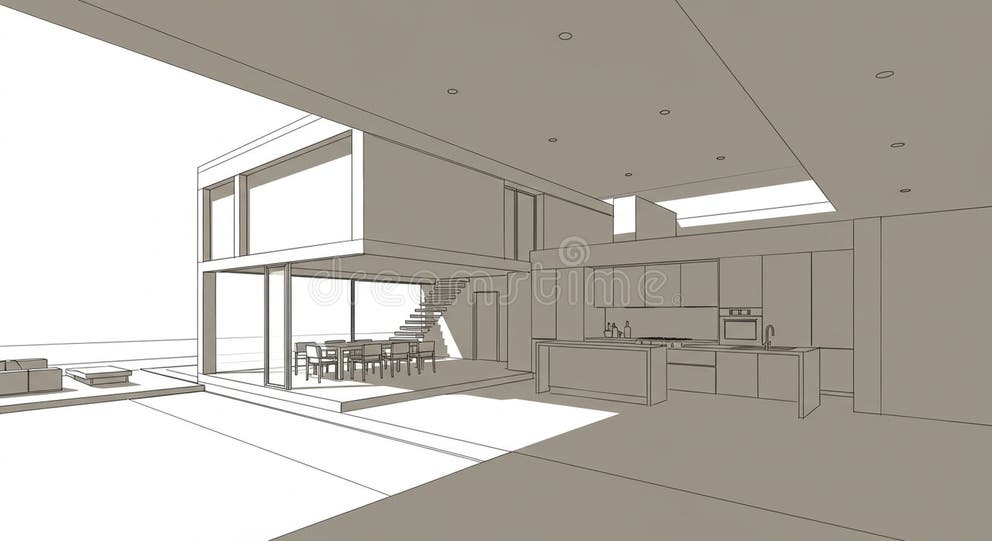 Modern Minimalist Interior Sketch Stock Illustrations – 15,055 Modern ...