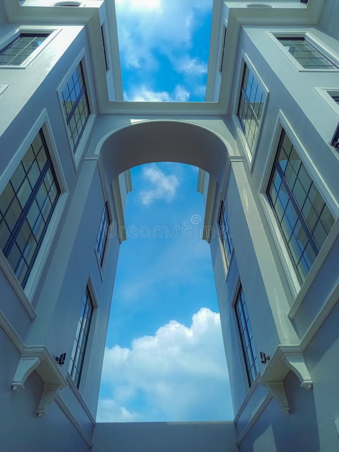 Modern Architectural Sky View Stock Image - Image of design, geometric ...