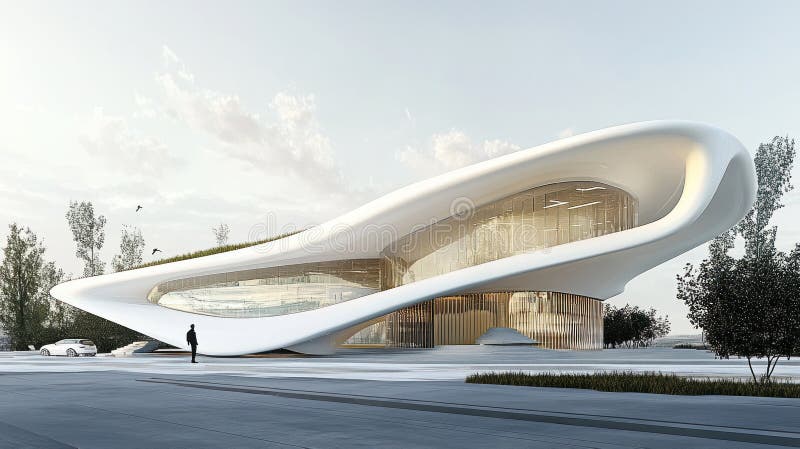 Modern Architectural Structure Stock Image - Image of innovative, sleek ...