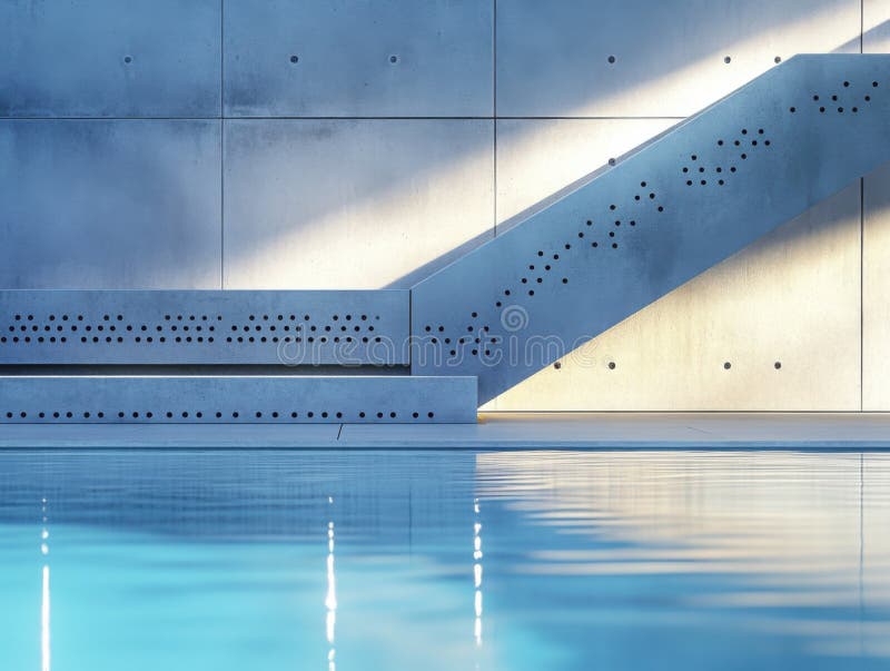 Structure Enhanced by Cool Pool Reflection Effects Generative AI Stock ...