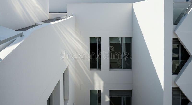 Modern Architectural Structure with Clean, Angular Lines and White ...