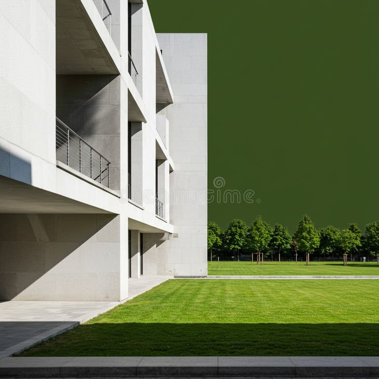 Modern Architectural Structure with Clean Lines, Featuring a Sleek ...