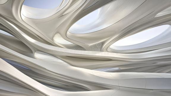 A Modern Architectural Structure with a Complex, Organic Design. Stock ...