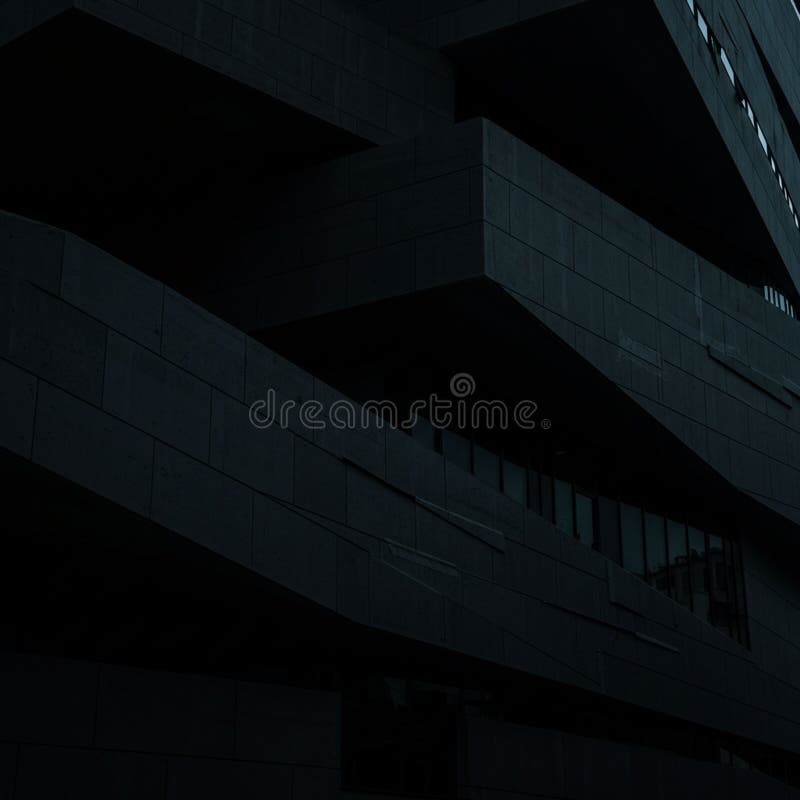 Modern Architectural Structure Featuring Overlapping, Angular Terraces ...