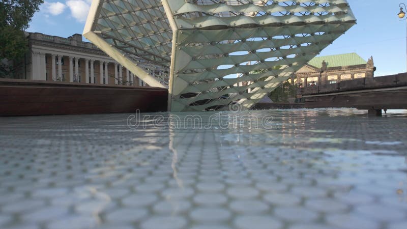 Modern Architectural Structure with Geometric Lattice Design Reflecting ...