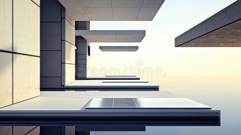 A Modern Architectural Structure with a Minimalist Design. Stock Image ...