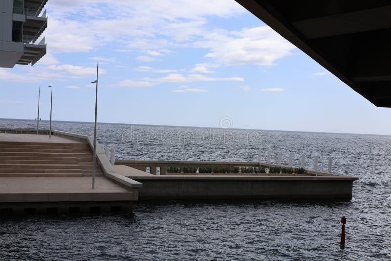 The sea seen from Monaco stock photo. Image of watercraft - 384554142