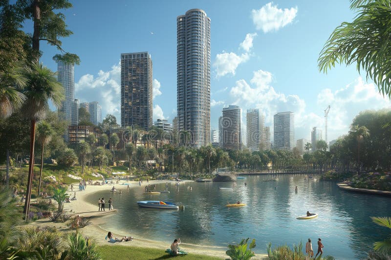 A Modern Architectural View of Urbis, Showcasing Its Design and Urban ...