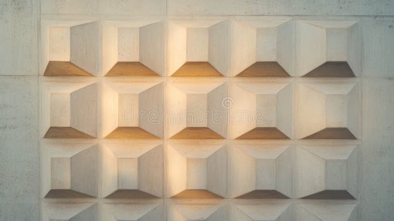 Modern Architectural Wall Design with Geometric Molding Pattern Stock ...