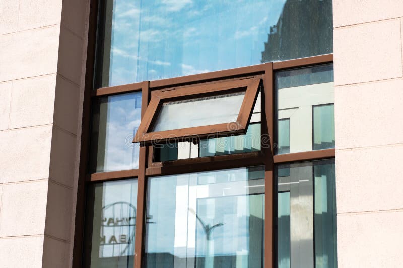 Modern Architectural Window Design with Unique Opening Mechanism Stock ...