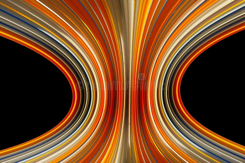 Infinite Light Trails of Multicolor Over a Black Background - Stock ...