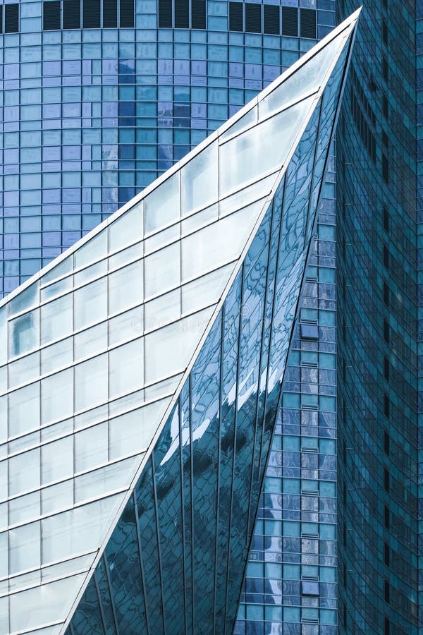 Sharp Corner Made of Glass and Steel Stock Image - Image of corporate ...