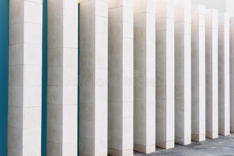 Modern Architecture. Angular Light Columns Stock Image - Image of ...