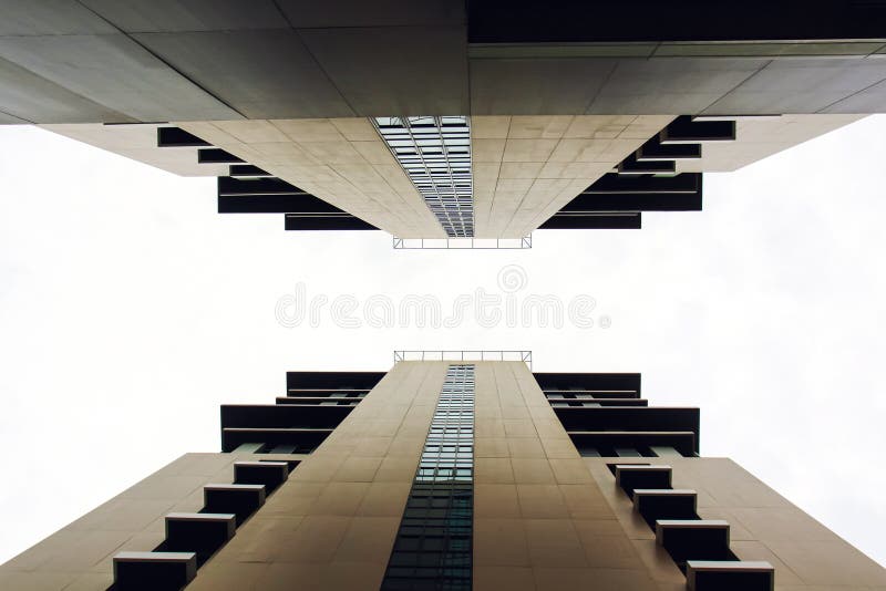 Modern Architecture Apartment Building into Sky View Stock Photo ...