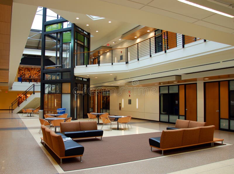 Modern Architecture - Atrium Stock Image - Image of university, modern ...
