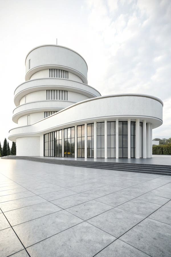 Abstract Architecture Background with Circular Building Stock ...