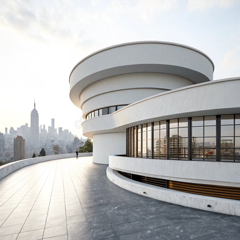 Abstract Architecture Background with Circular Building Stock Photo ...