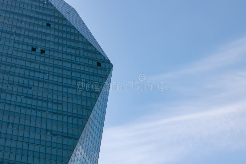 Modern Architecture Background Photo. a Skyscraper with Sharp Edge ...