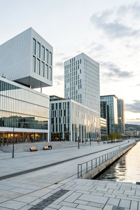 Modern architecture oslo stock illustration. Illustration of ...
