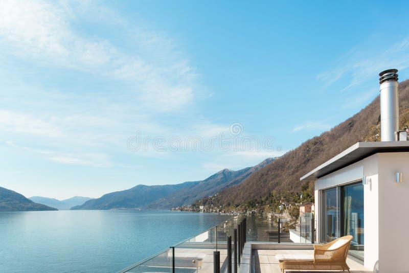 Modern Architecture, Beautiful Terrace Stock Photo - Image of luxury ...