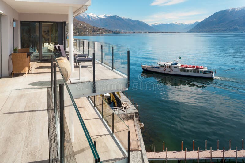 Modern Architecture, Beautiful Terrace Stock Image - Image of ...