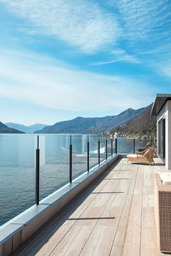 Modern Architecture, Beautiful Terrace Stock Photo - Image of scenic ...