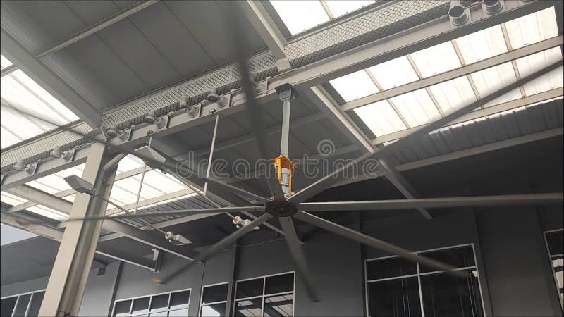 Modern Architecture. Big Ceiling Fan in Shopping Mall or Office ...